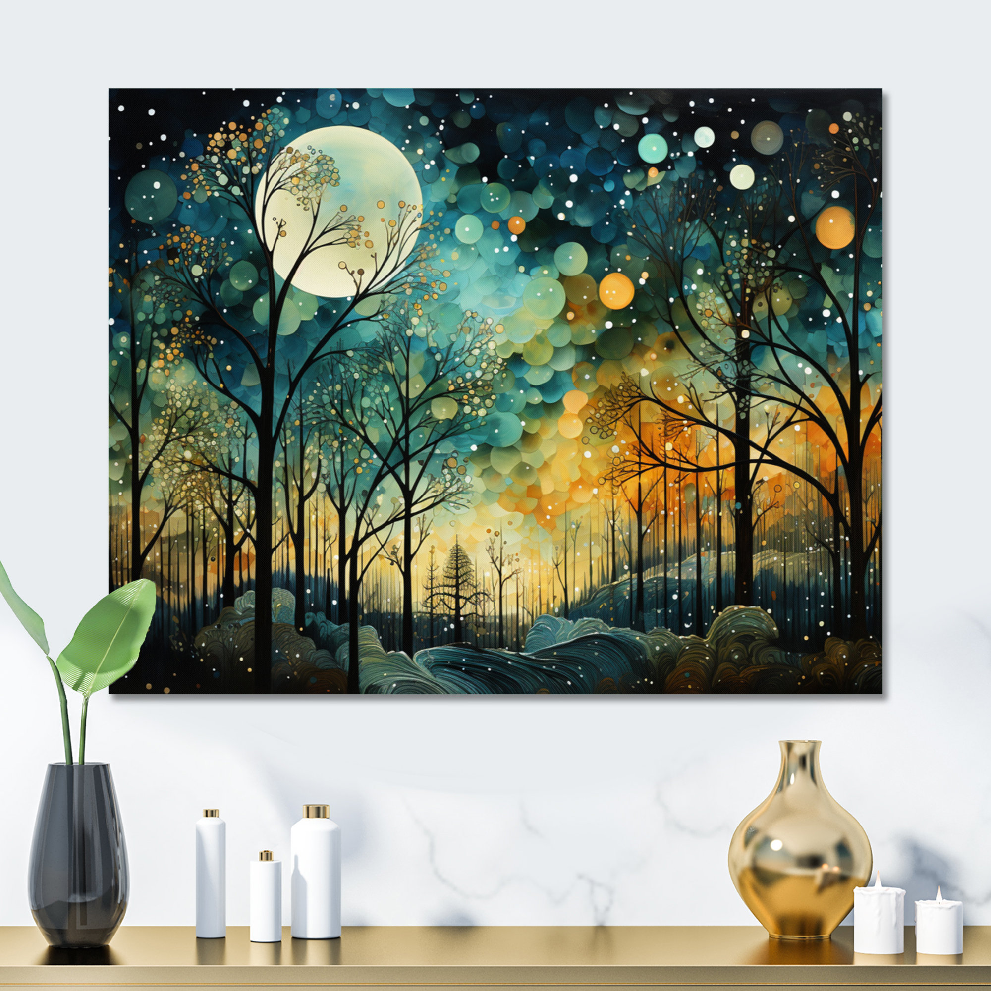 Latitude Run® Enchanted Forest - Abstract Collages Print on Metal ...