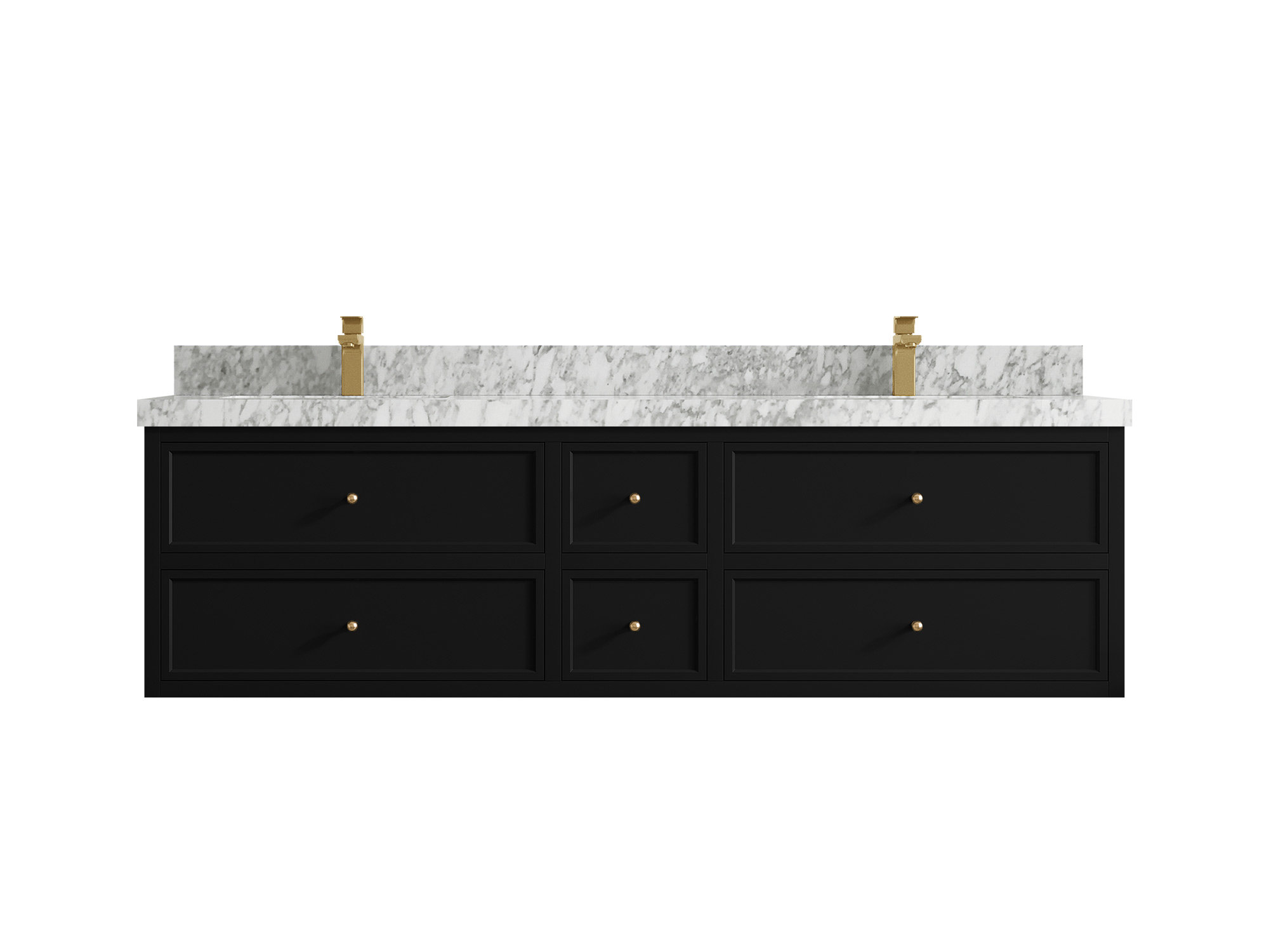 Willow Collections Roswell Floating 72'' Double Bathroom Vanity with ...