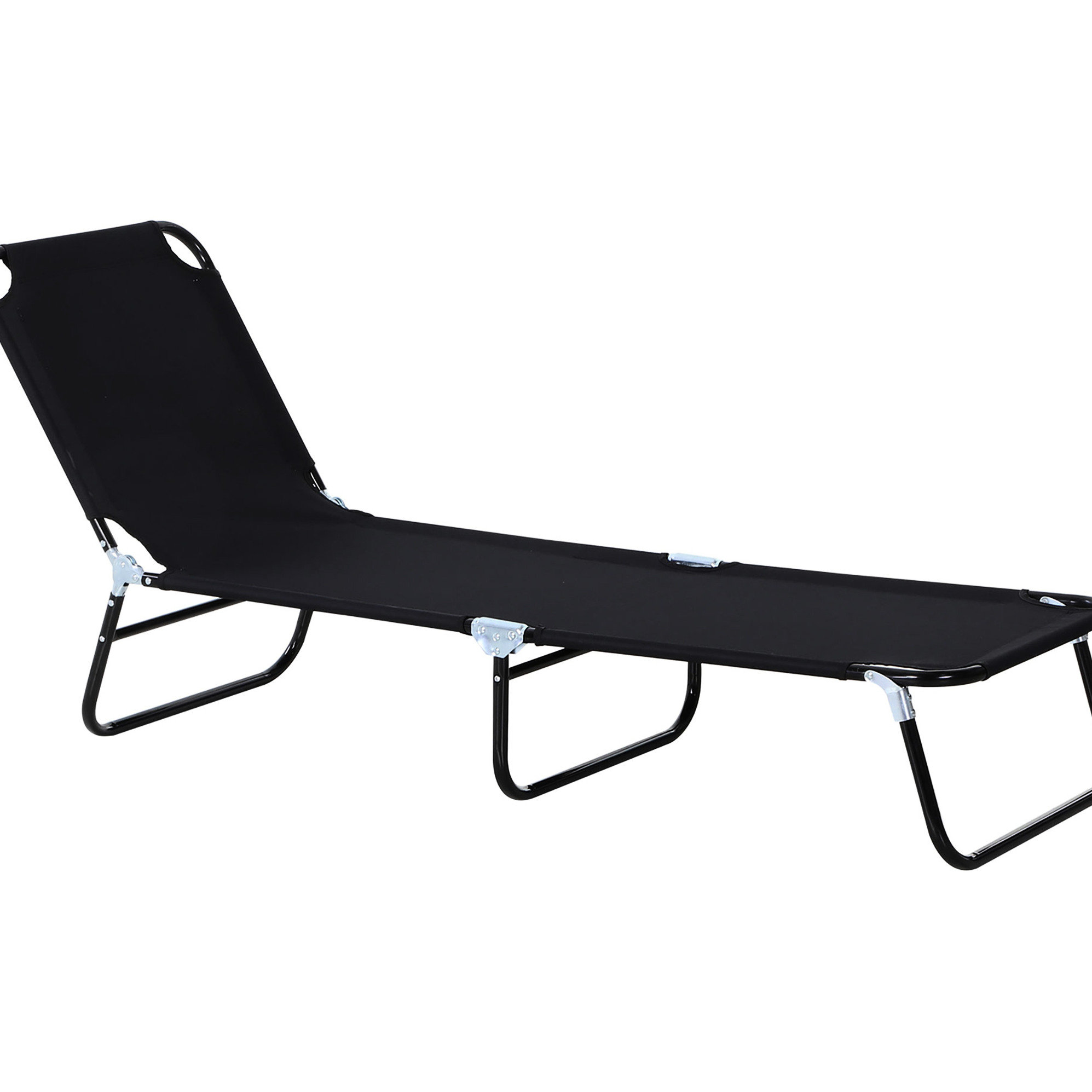 Wrought Studio™ Folding Yard Sun Chair - Black 265 Lbs Support ...