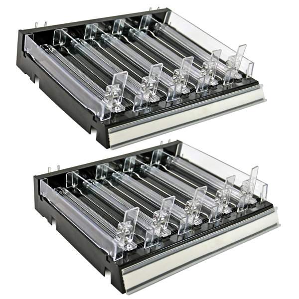 Azar Displays Adjustable Short Divider Bin Cosmetic Tray With Pushers ...
