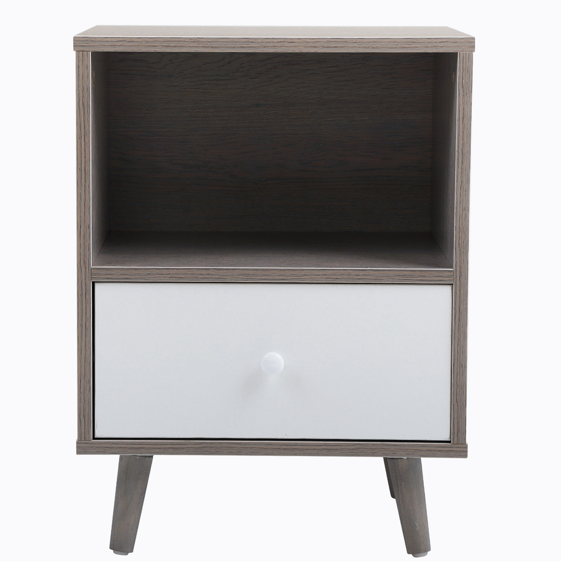 George Oliver Bedside Table, Nightstand with Drawer and Shelf Storage ...