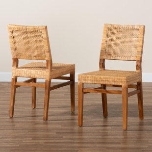 Wicker & Rattan Kitchen & Dining Chairs You'll Love | Wayfair
