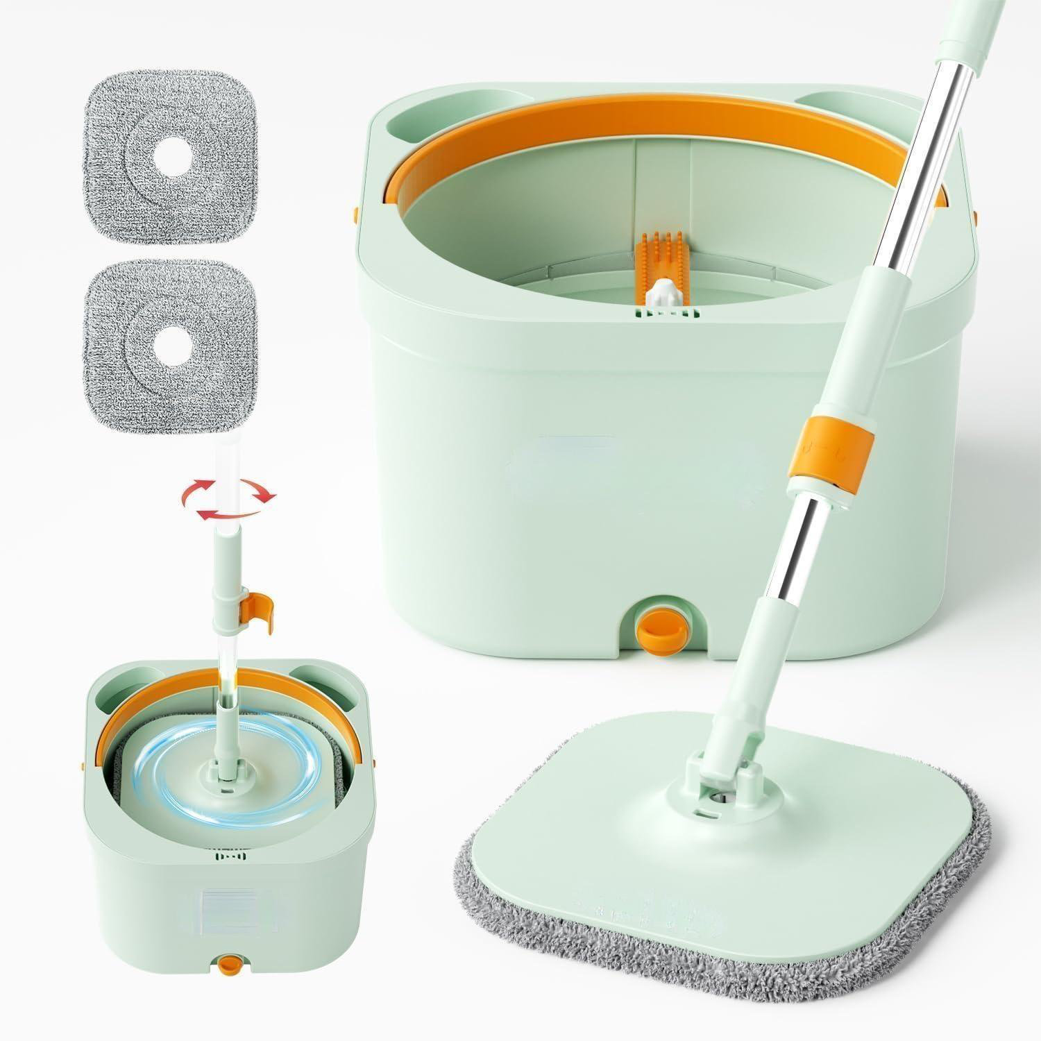 APPENIN WINTER PARK CORP Spin Mop And Bucket Set With 2 Microfibra ...