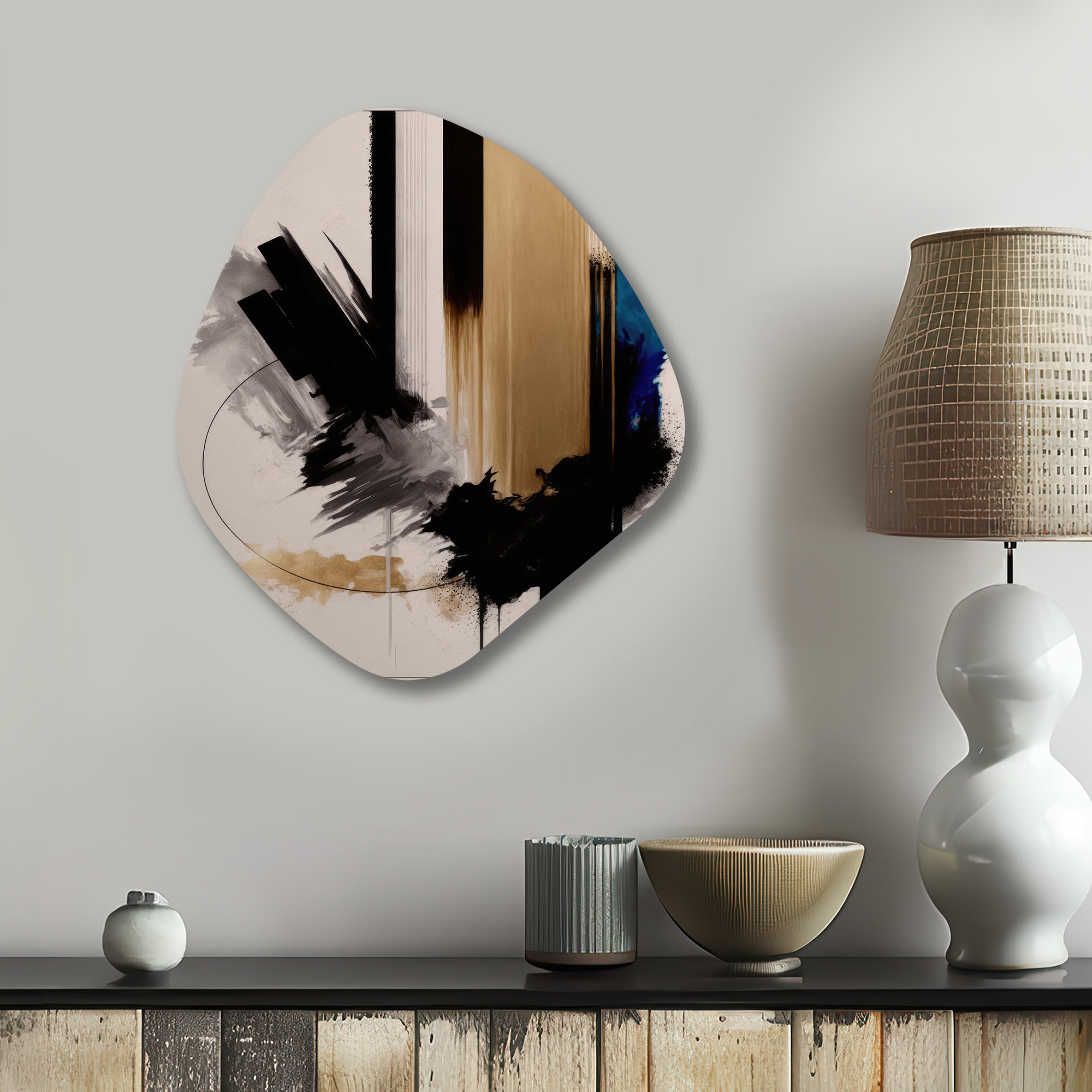 Ivy Bronx Blue Minimalist Abstract III - Abstract Minimalism Nebula ...