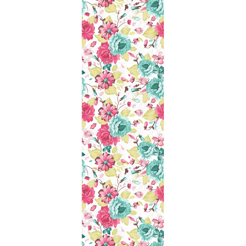 August Grove® Mandeville Removable Nursery Seamless Floral Background 6 ...
