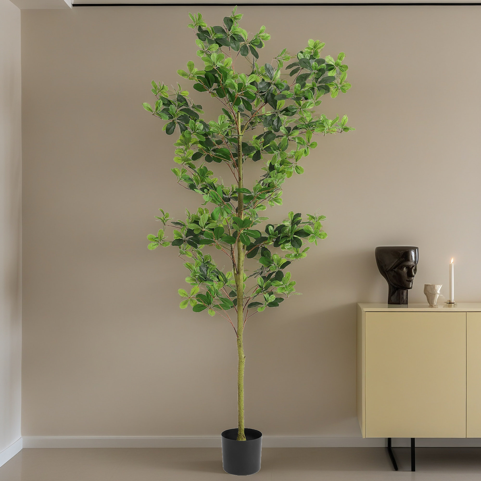 Latitude Run® Arbre à ficus artificiel de 6 pi HomelyGreen pour la décoration intérieure ...