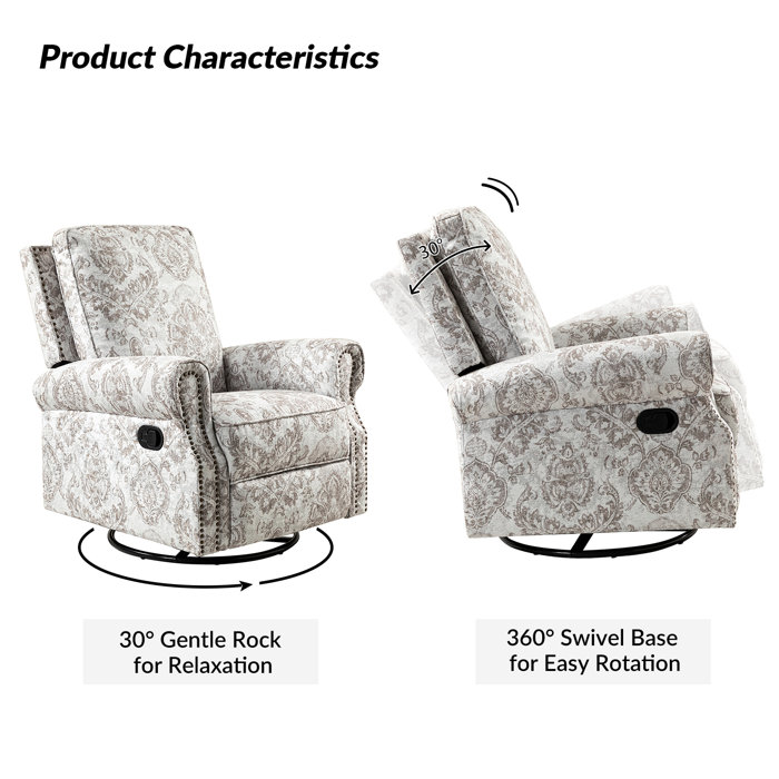 Lark Manor Antasia 34'' W Rocking Swivel Nursery Recliner & Reviews ...