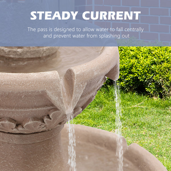 Charlton Home® Outdoor Pineapple Italian Water Fountain - 48.4" H Floor ...