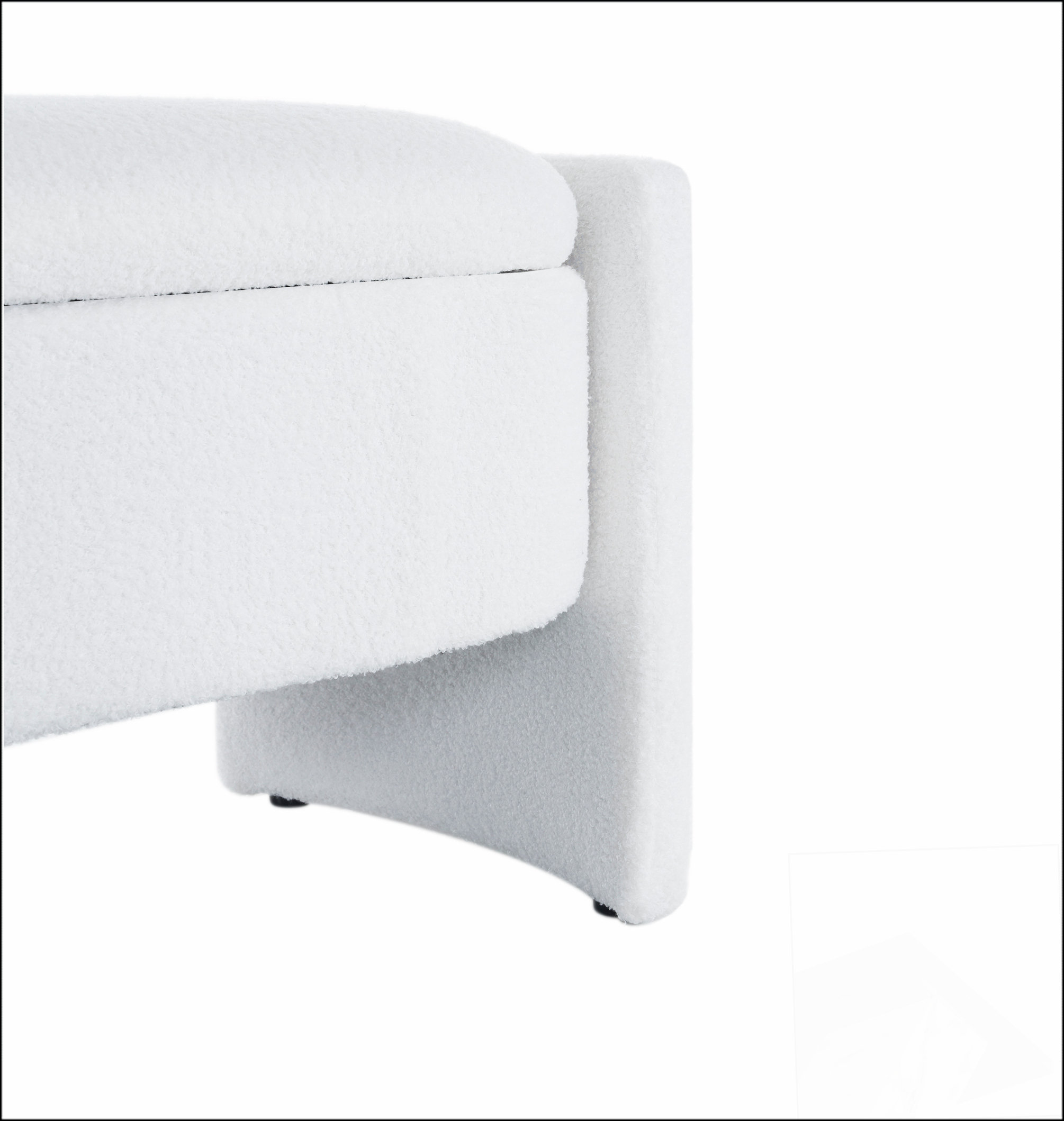 Latitude Run® Elegant Long - shaped Storage Ottoman Bench of boucle ...