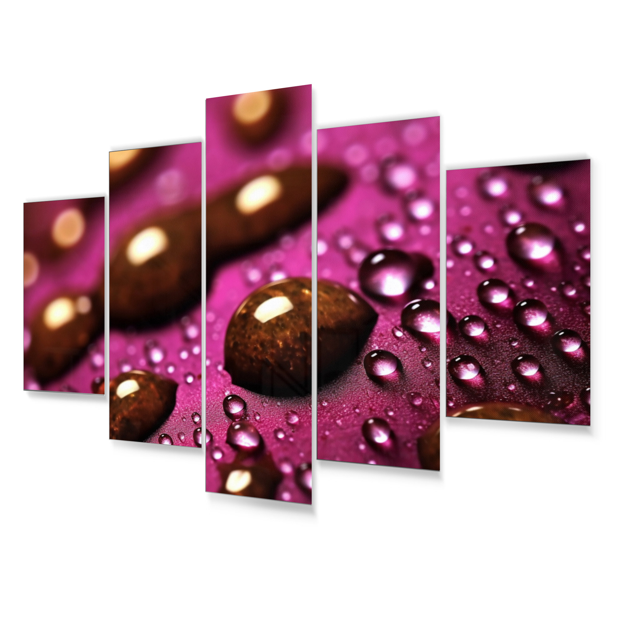 Ebern Designs Red Rose With Raindrops On Black II - Raindrops Metal ...