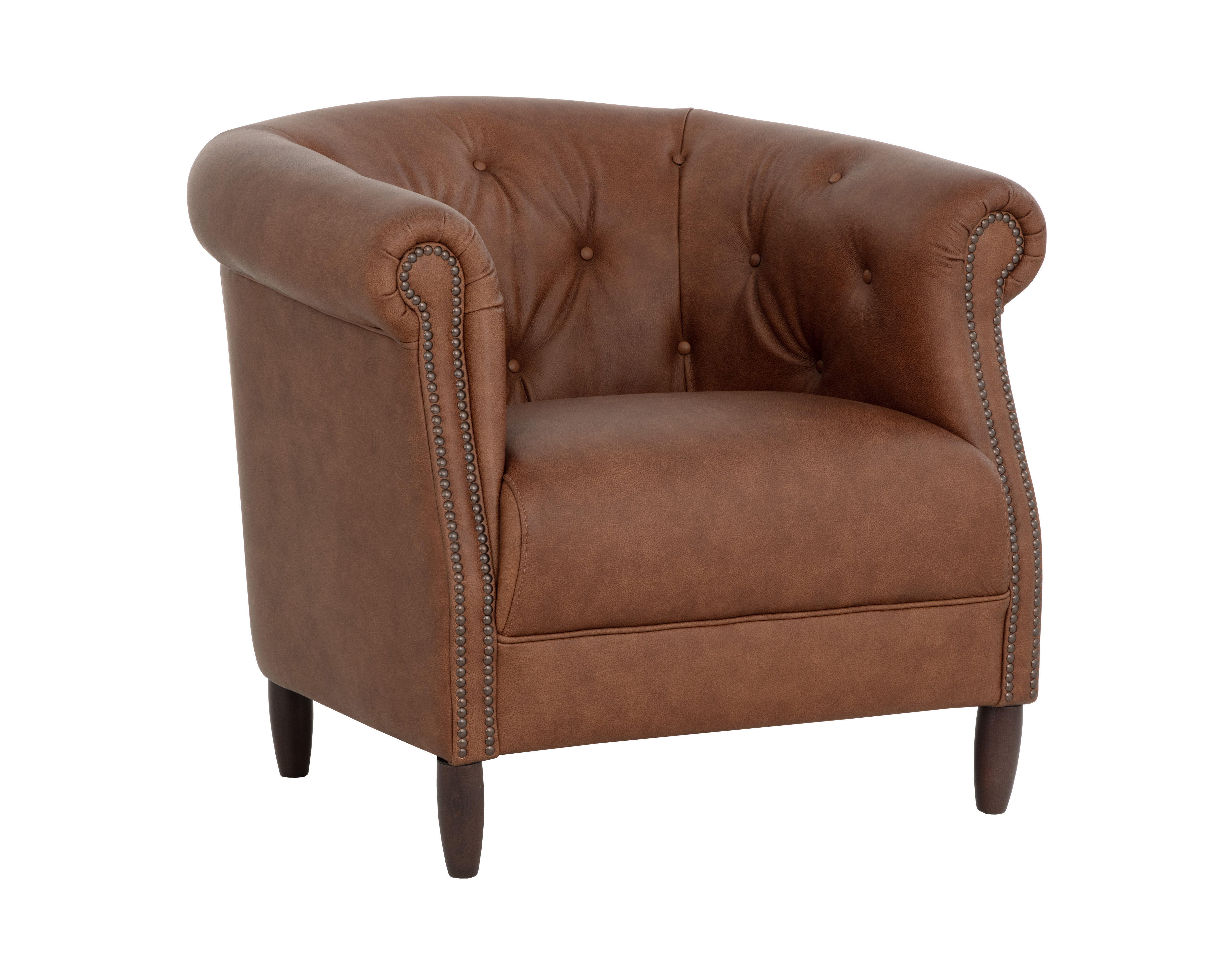 Winston Porter MARJORIE LOUNGE CHAIR - COGNAC LEATHER - Wayfair Canada