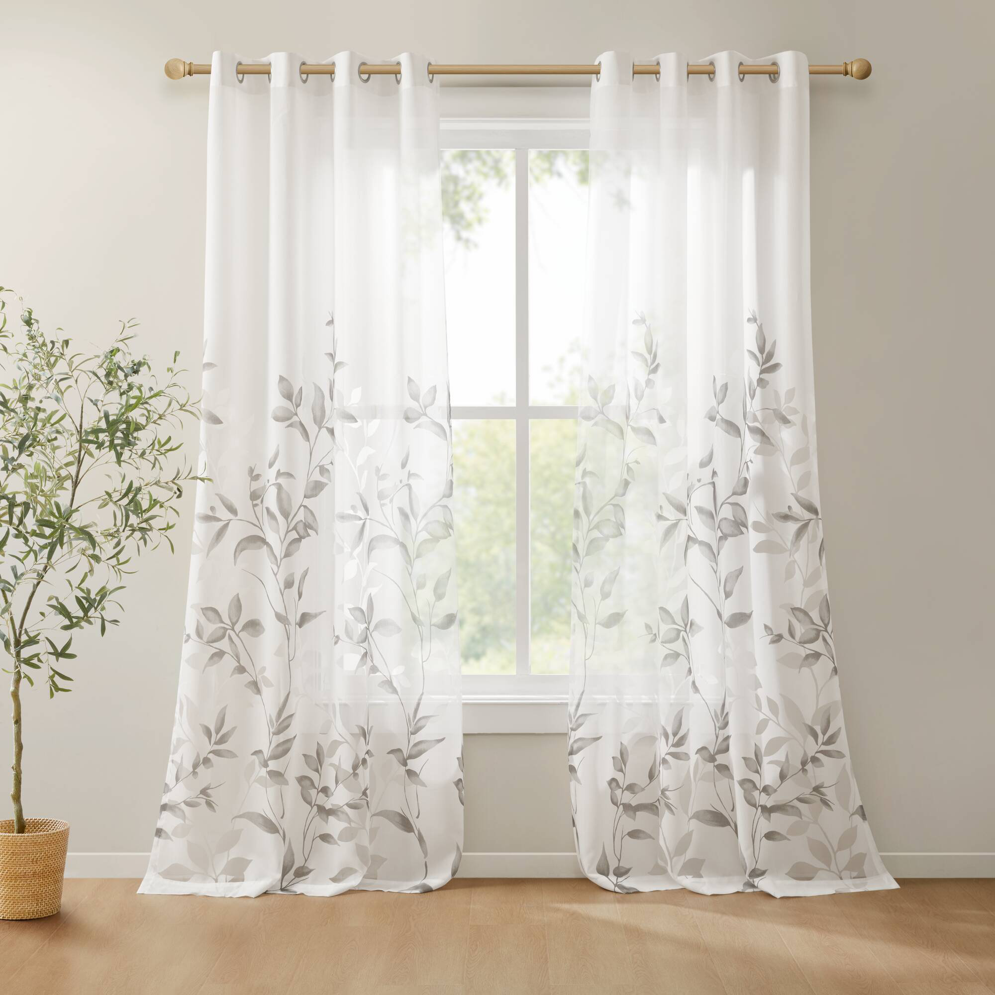 Madison Park Cecily Burnout Printed Curtain Panel Pair & Reviews | Wayfair