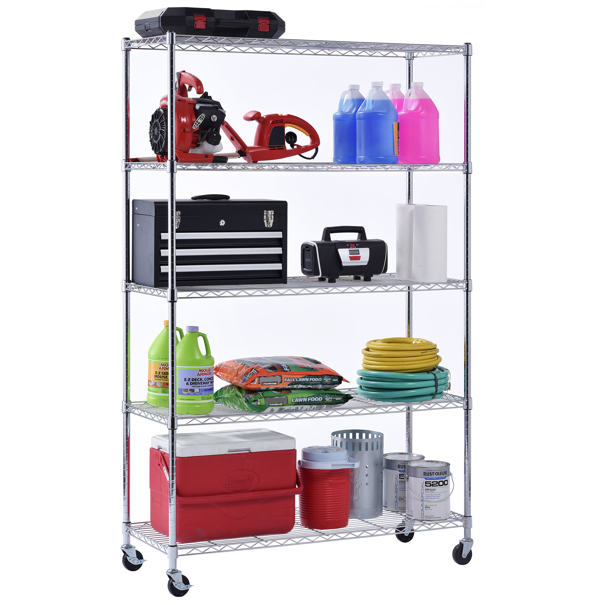 Muscle Rack 48'' W Steel Shelving Unit with Wheels | Wayfair