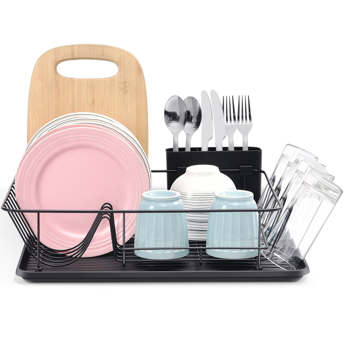 KINGRACK Metal Dish Drying Rack, Kitchen Dish Rack, Plate Rack,Extra ...