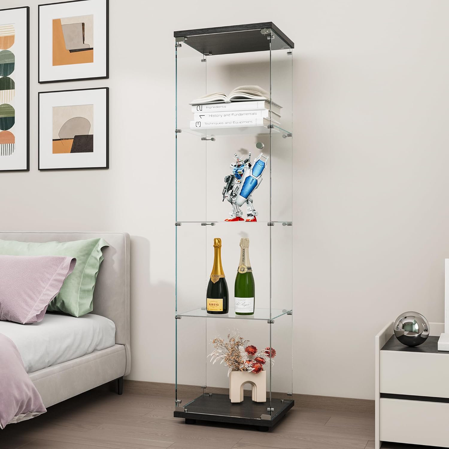 AONYAYBM Glass Display Cabinet, Glass Display Cases - Wayfair Canada