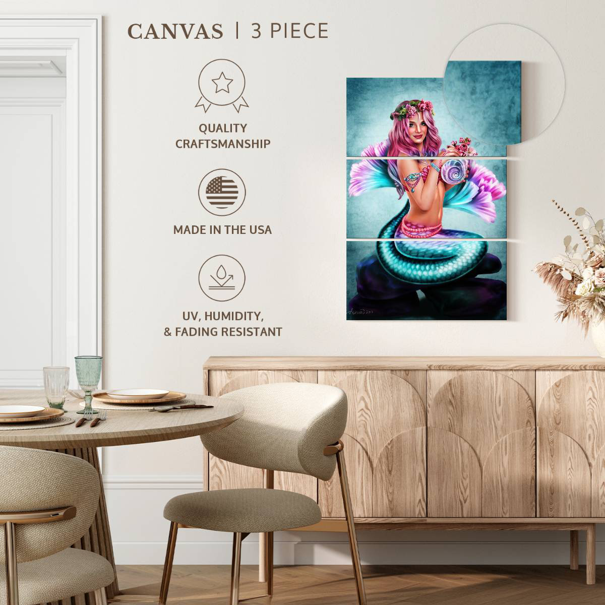 Trinx Mermaid Spring Flowers | Wayfair