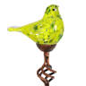 Exhart Solar Pearlized Hand Blown Glass Bird Garden Stake, 6 by 31 ...
