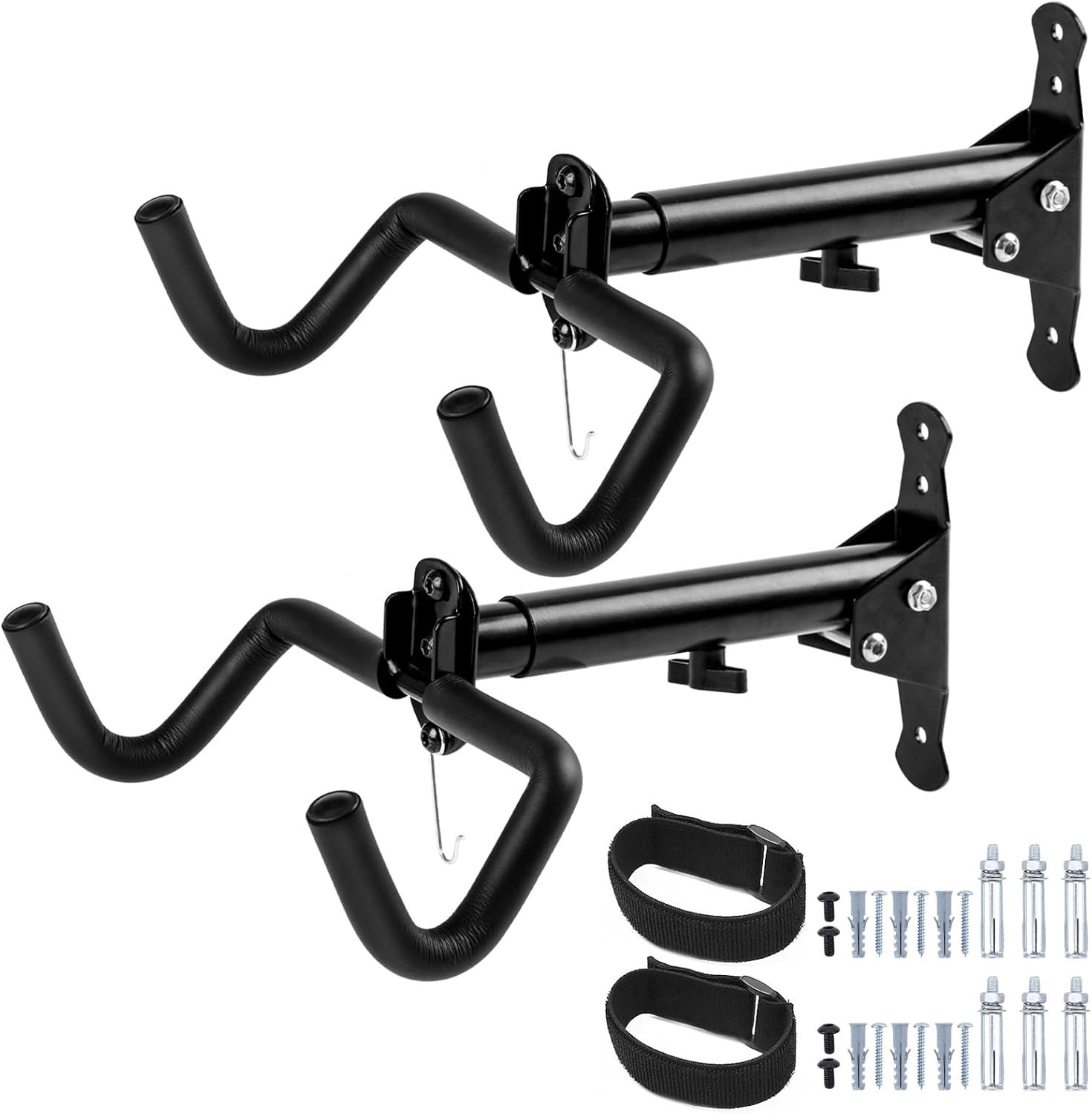 Arlmont & Co. Bike Wall Mount Garage Rack, Adjustable Horizontal Bike ...
