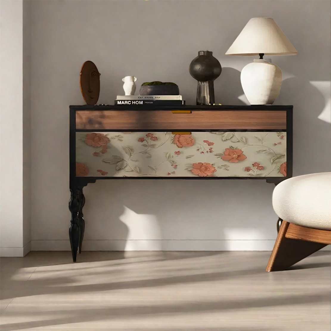 DURBIL Retro Minimalist Art Console Table with Drawers | Wayfair