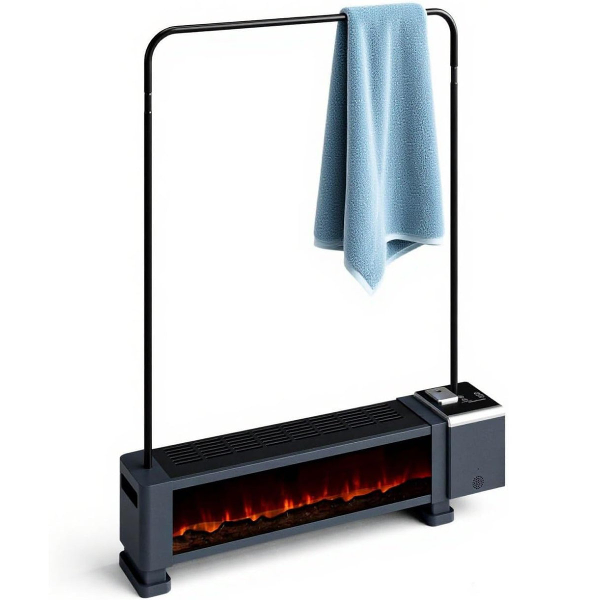 Advwin 1800W Electric Baseboard Heater With Realistic 3D Flame, Remote ...