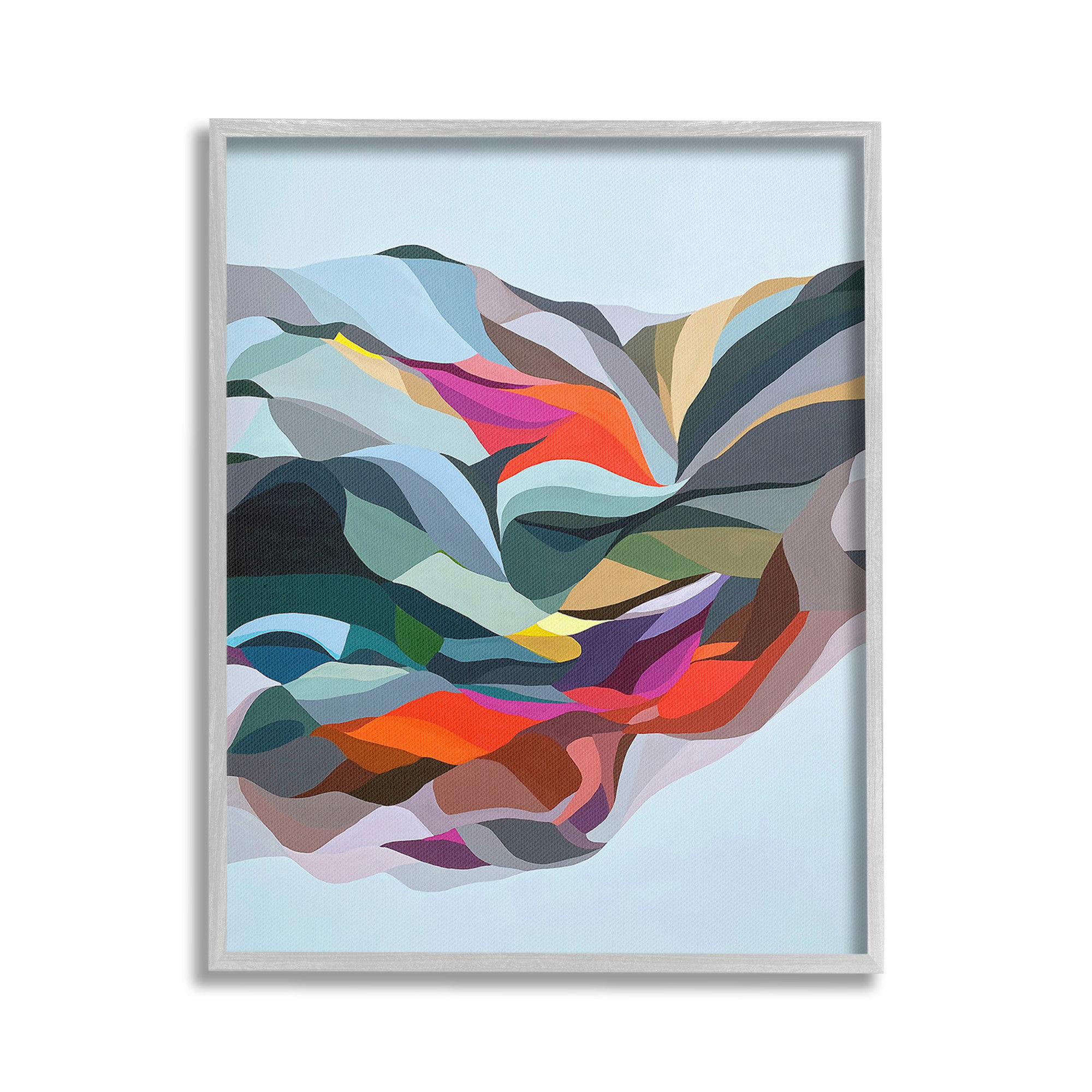 Orren Ellis Alternating Geometric Shapes Canvas Wall Art Design By ...
