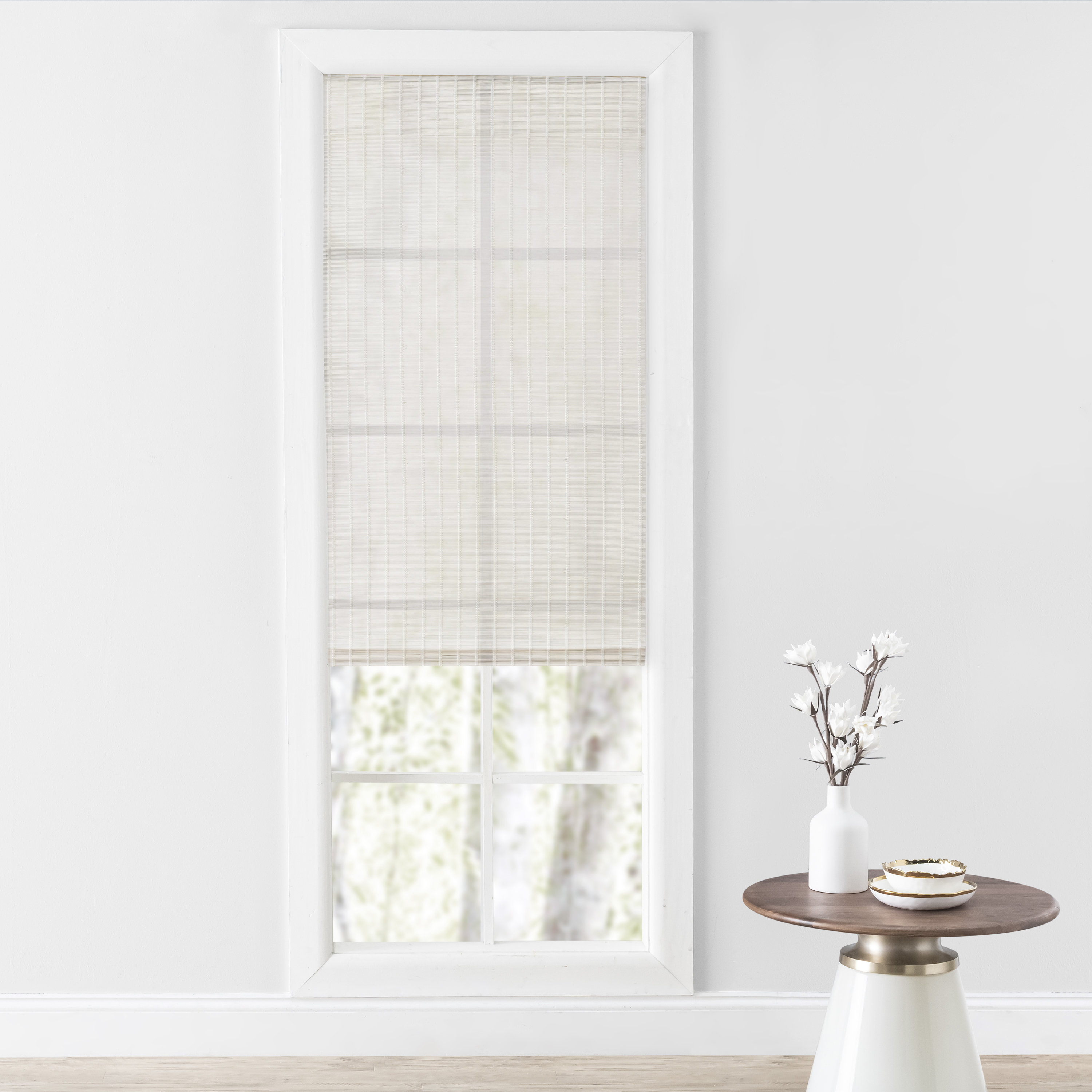 Bay Isle Home™ Cayman Premium Cordless Semi Sheer Woven Bamboo Roman ...