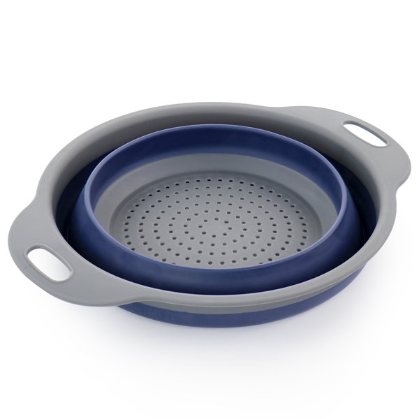 Oster Bluemarine Collapsible Round Plastic Colander In Blue | Wayfair