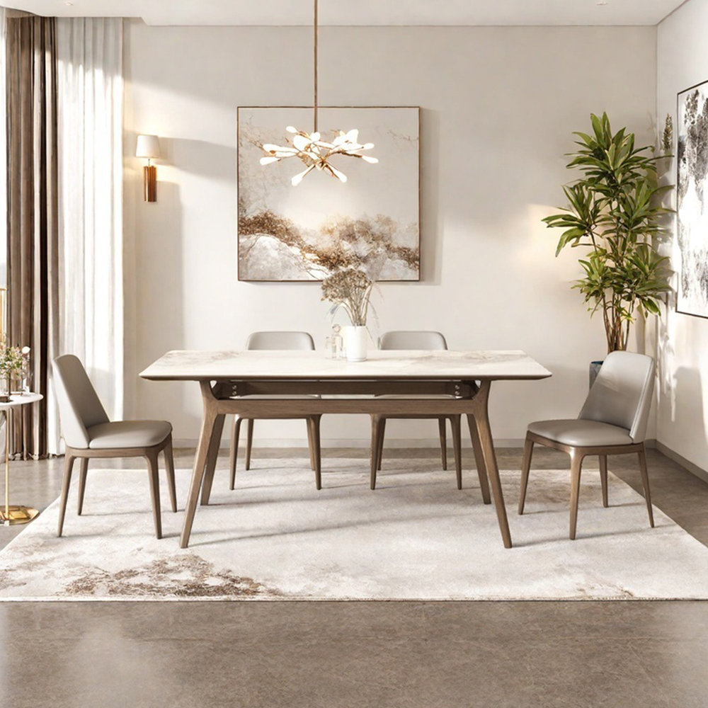 Elamer European modern minimalist dining table set - Wayfair Canada