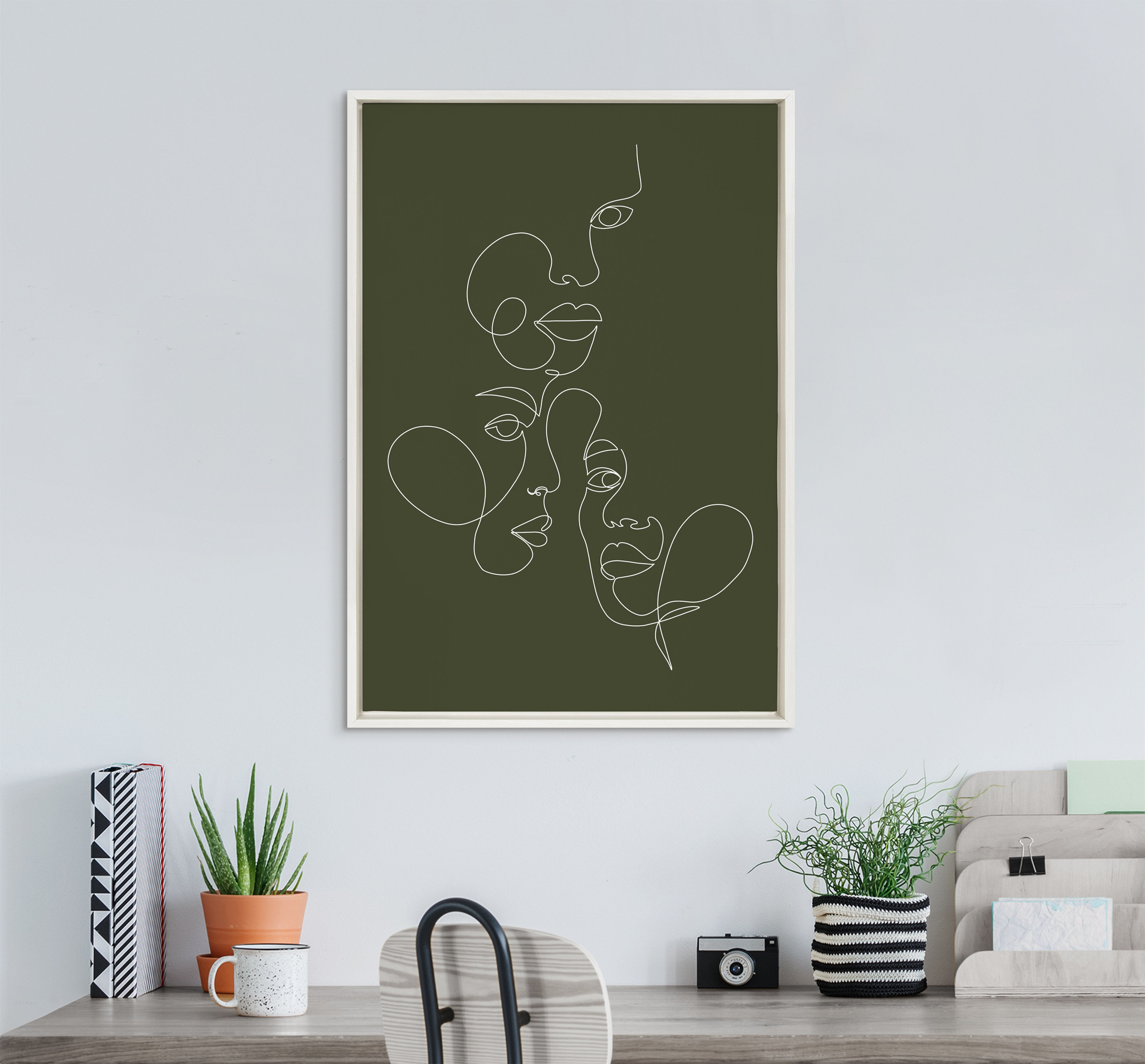 Orren Ellis Sylvie Daydream Framed Canvas By Shatha Al Dafai | Wayfair