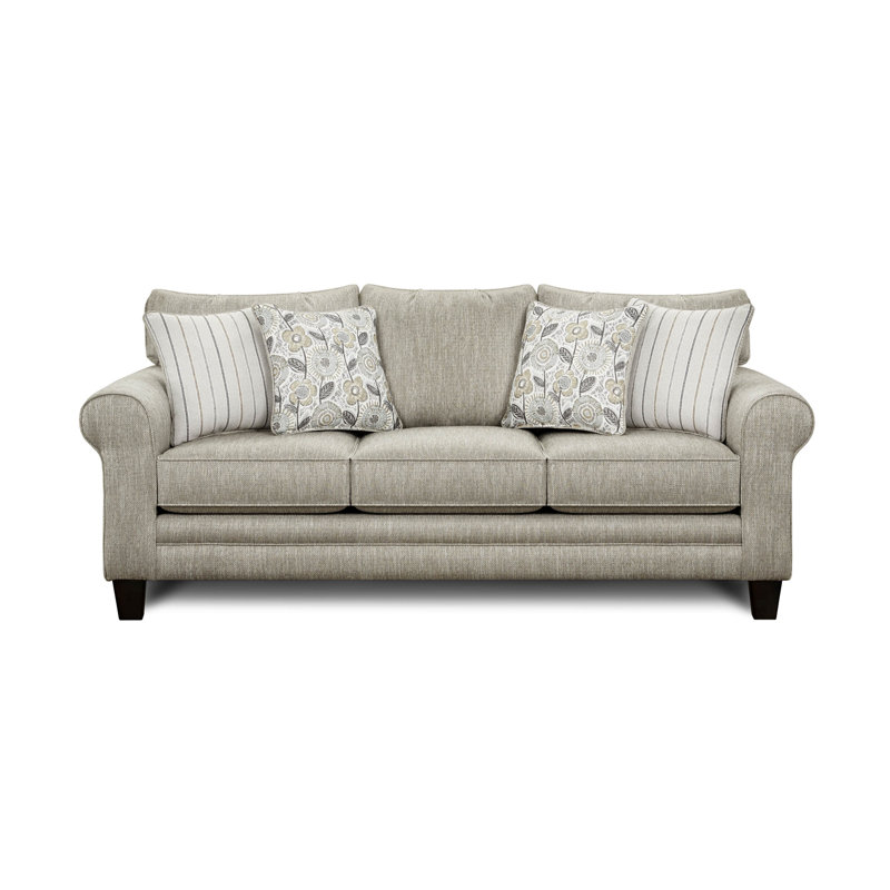 Lark Manor™ Aravis 88" Rolled Arm Sofa Bed with Reversible Cushions ...