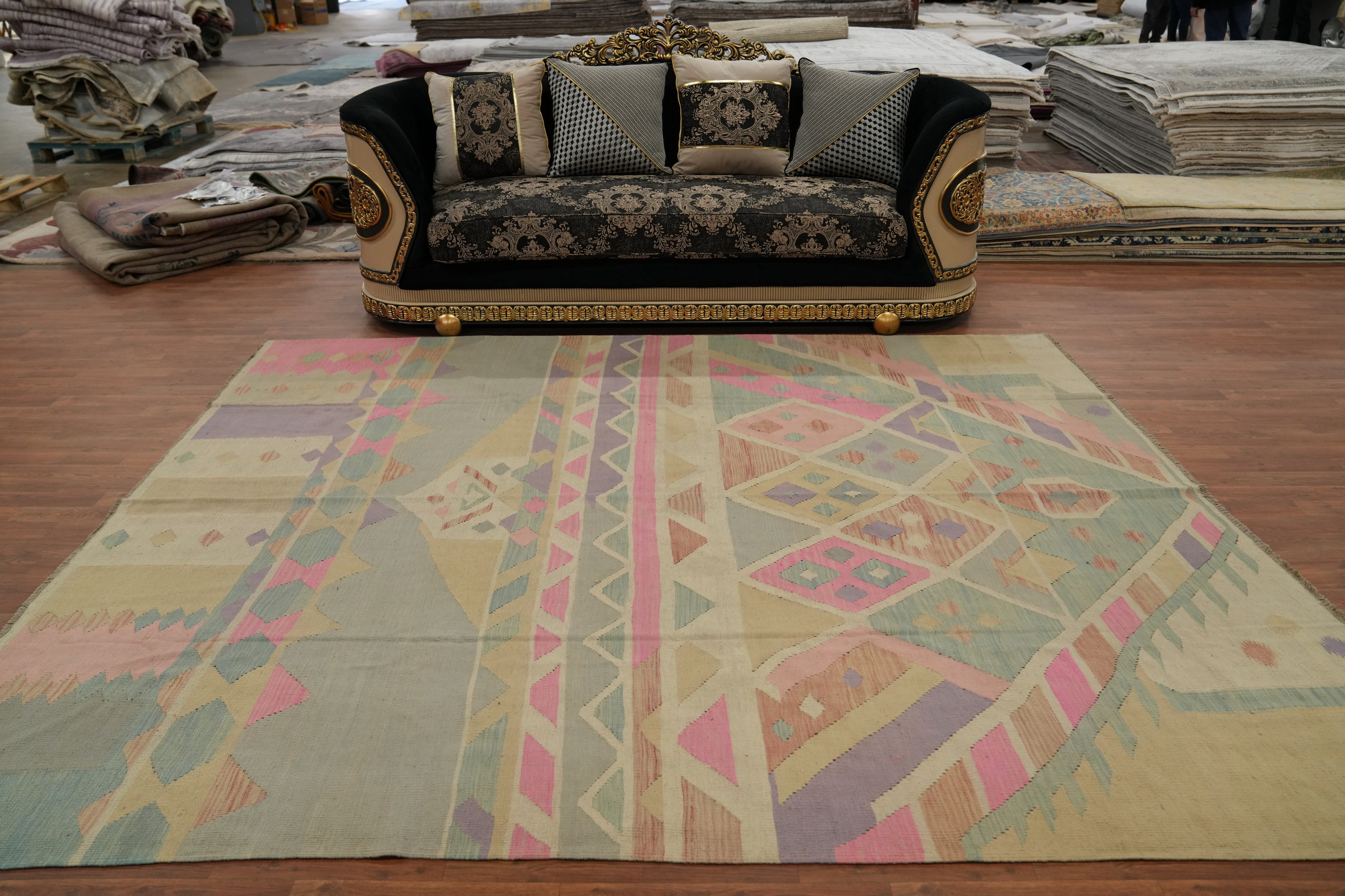 Dakota Fields Pastel Geometric Rug 8x10 Tribal Patterns and Warm ...