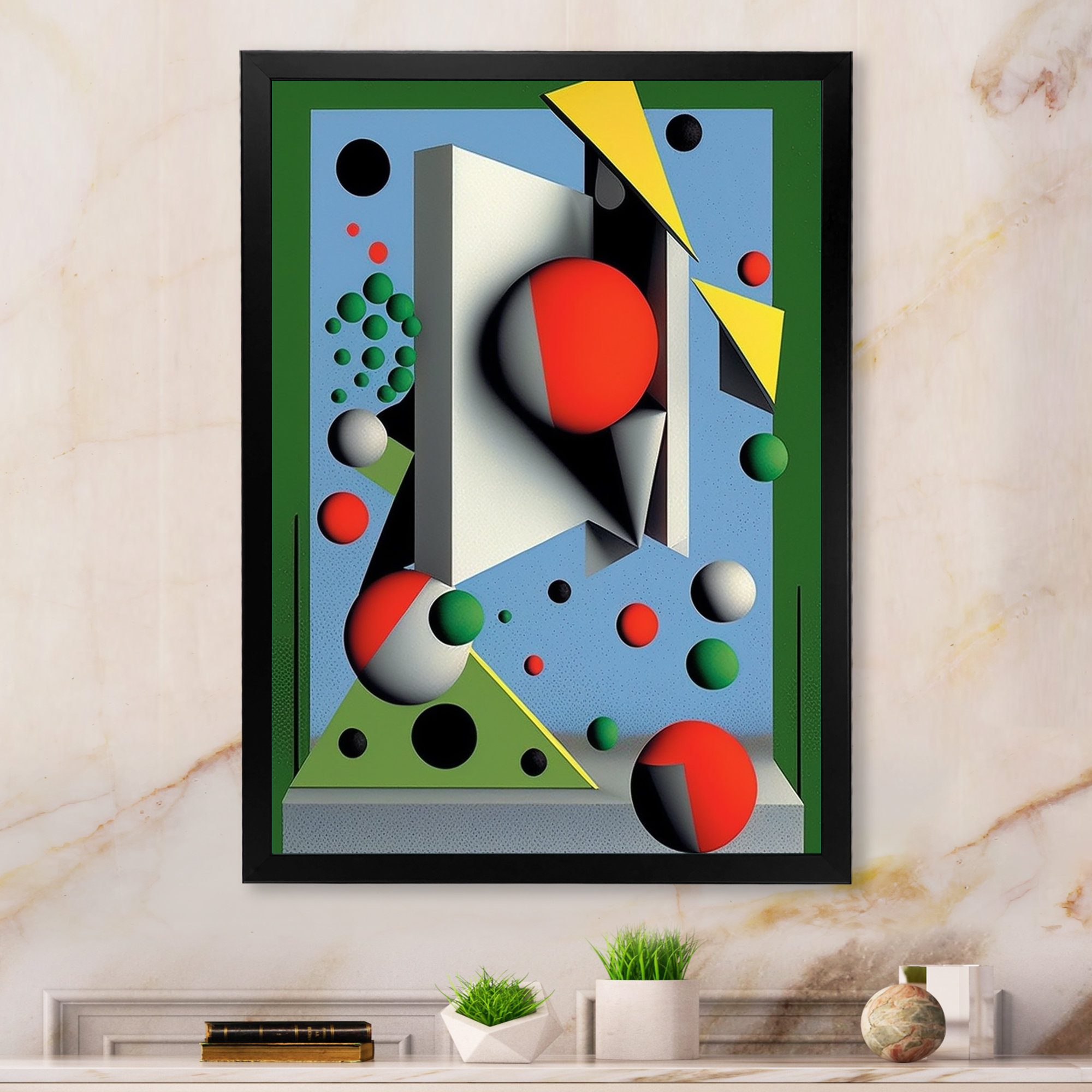 Design Art Playful Imaginary Landscapes III - Picture Frame Print on ...