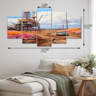 Lark Manor™ 'Pink Oil Rigs Resonance - Oil Rigs / Fields Canvas Wall ...