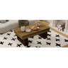Latitude Run® 42 Inch Wood Rectangular Coffee Table, All MDF Farmhouse ...