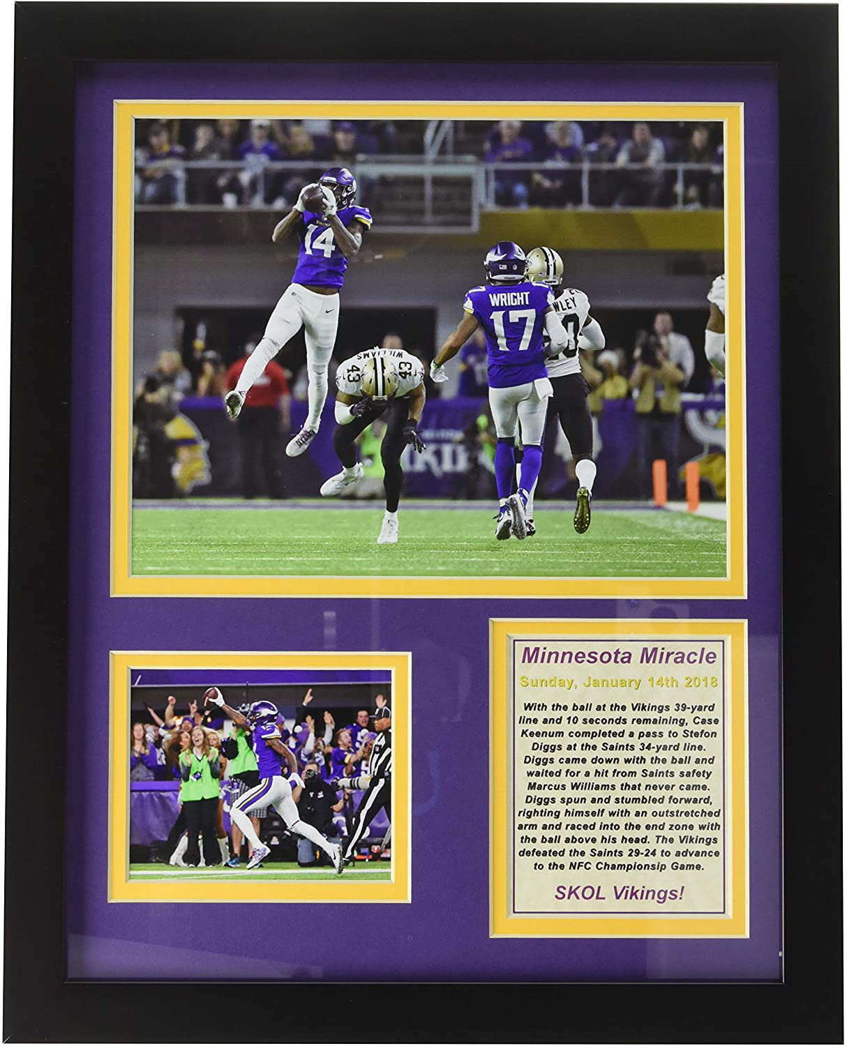 Legends Never Die Minneapolis Miracle Minnesota Vikings NFL Divisional ...