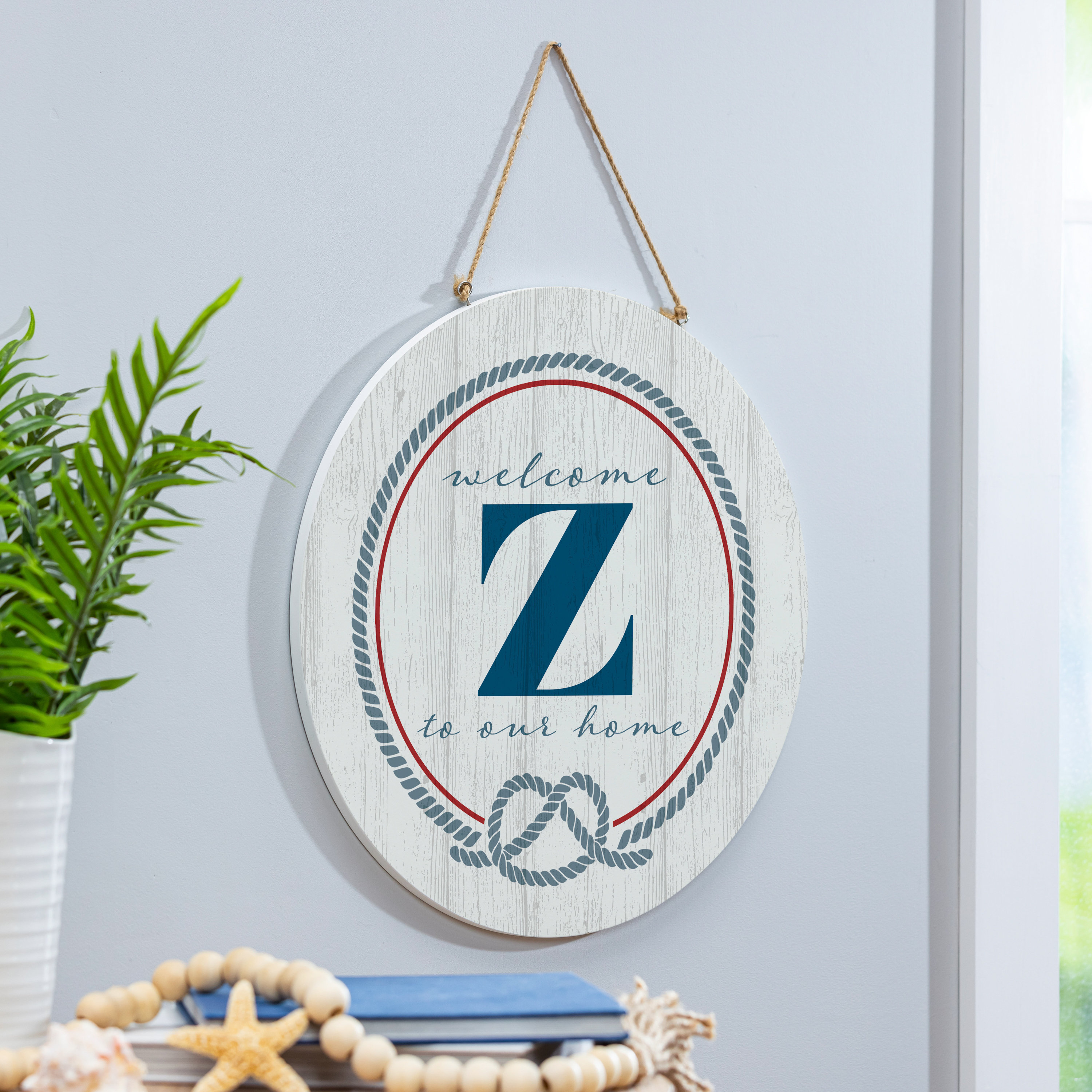 Breakwater Bay Coastal Door Decor Monogram 18" Z Z - Wayfair Canada