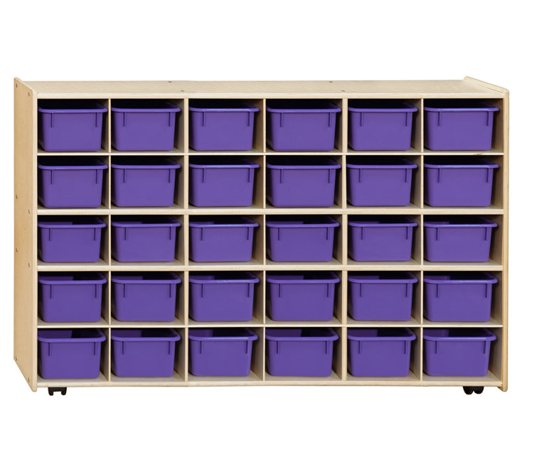 Wood Designs Contender 30 Compartment Cubby with Bins & Reviews | Wayfair