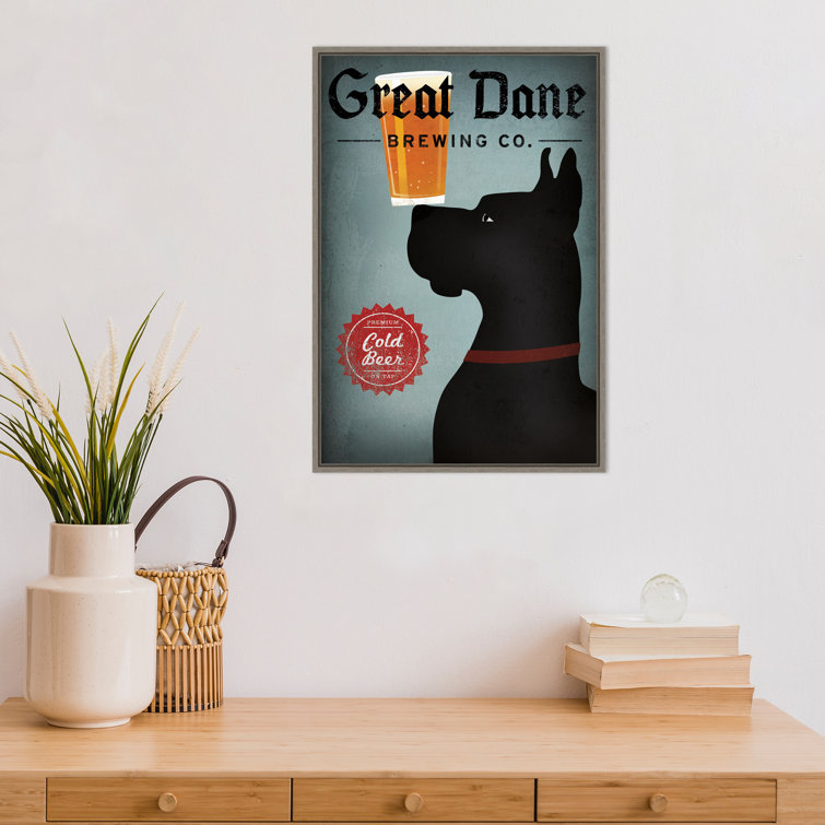 Trinx Great Dane Coffee by Ryan Fowler - Floater Frame Graphic Art on ...