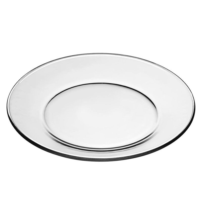 Latitude Run® Element Set Of 8 Glass Dinner Plates & Reviews | Wayfair