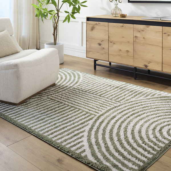 Metro Lane Machine Washable Shaggy Boho Grass Green Area Rug & Reviews ...