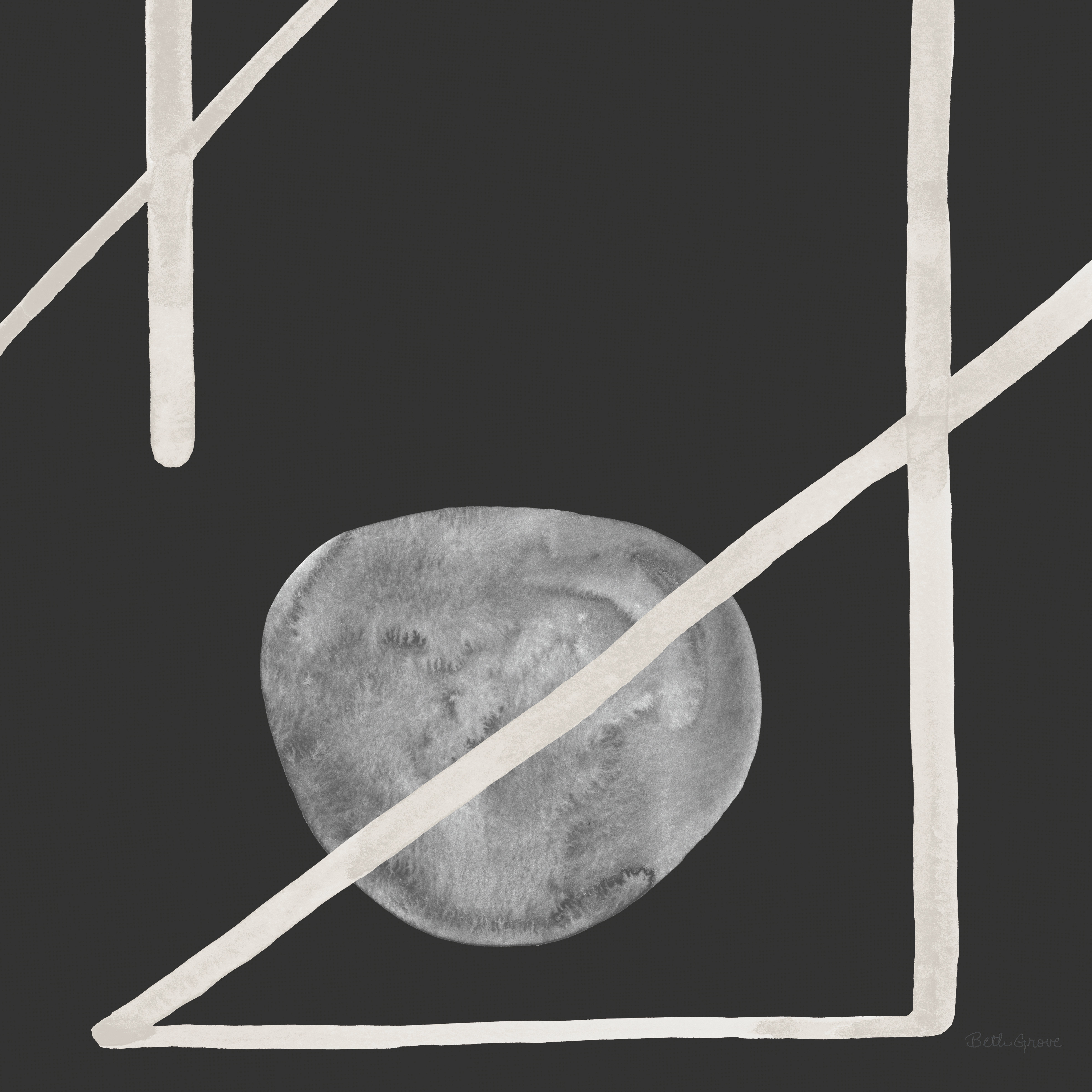 Wrought Studio™ Fobbe Free Form II Dark On Canvas by Beth Grove Print ...