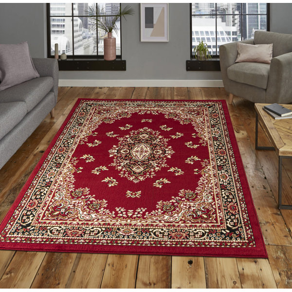 Astoria Grand Windham Beige/Red Rug | Wayfair
