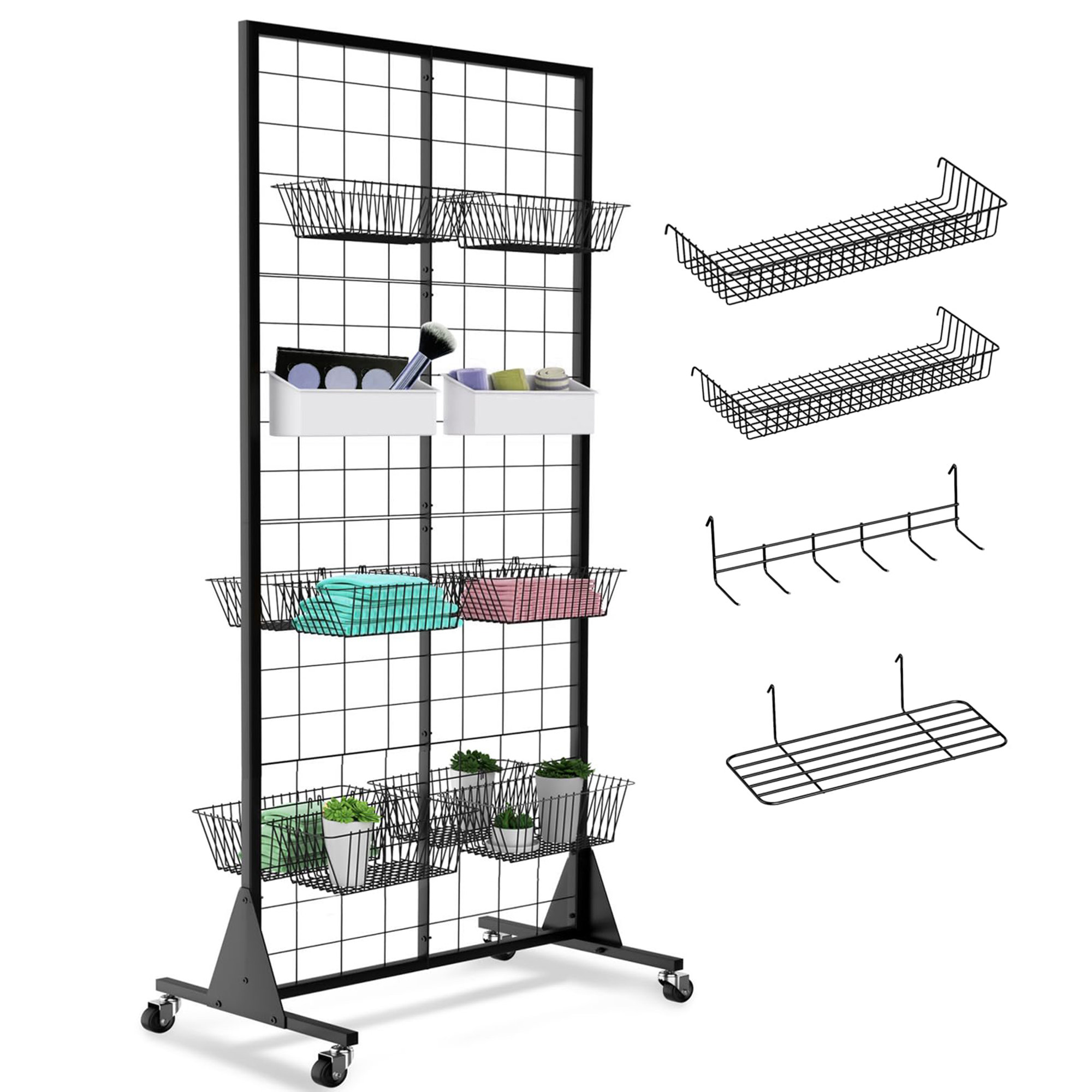 Rebrilliant 1-Pack Grid Wall Panels, 2' X 5.5' Ft Gridwall Panel ...