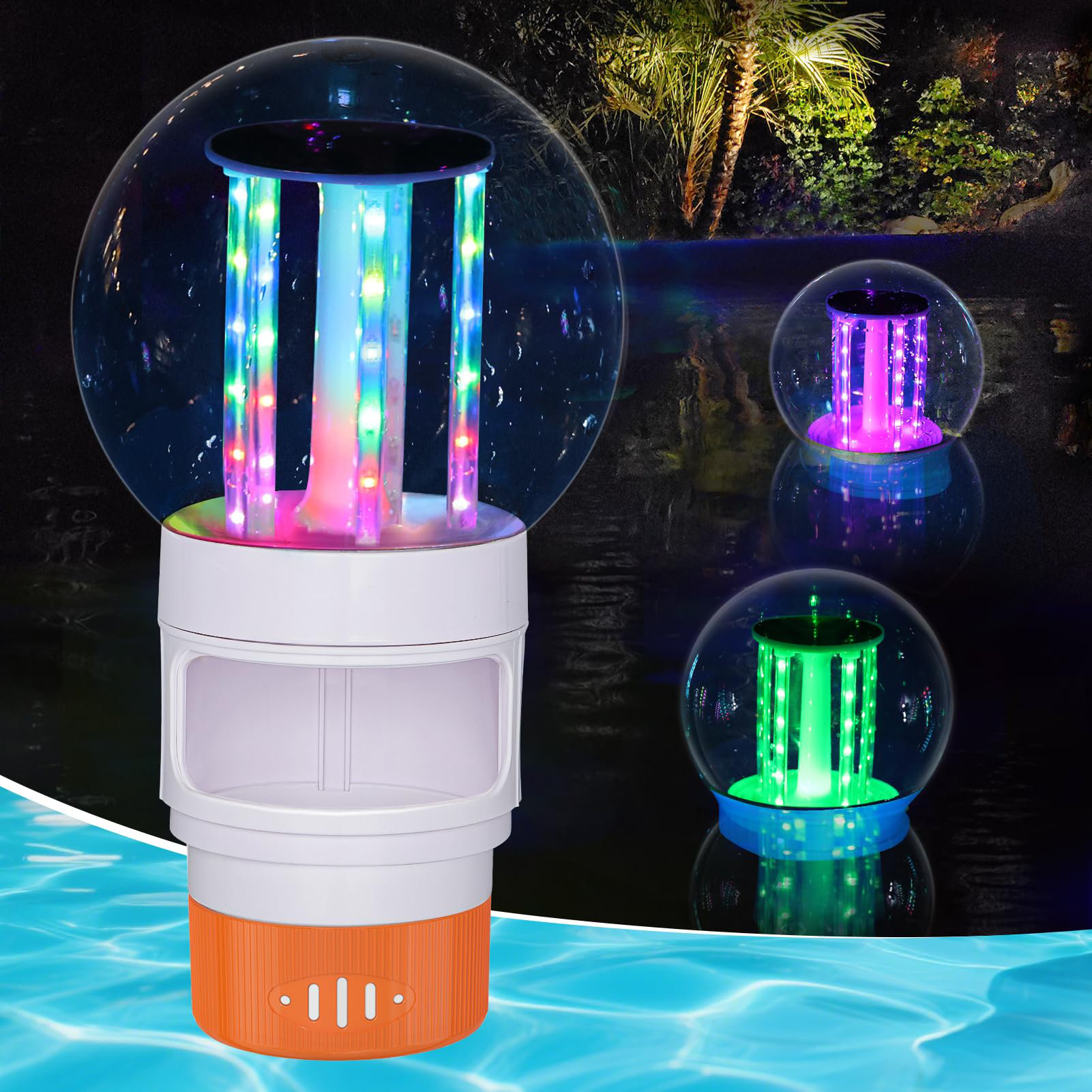 Zeki Shoggy Solar Pool Chlorine Floater With Colourful Lights ...