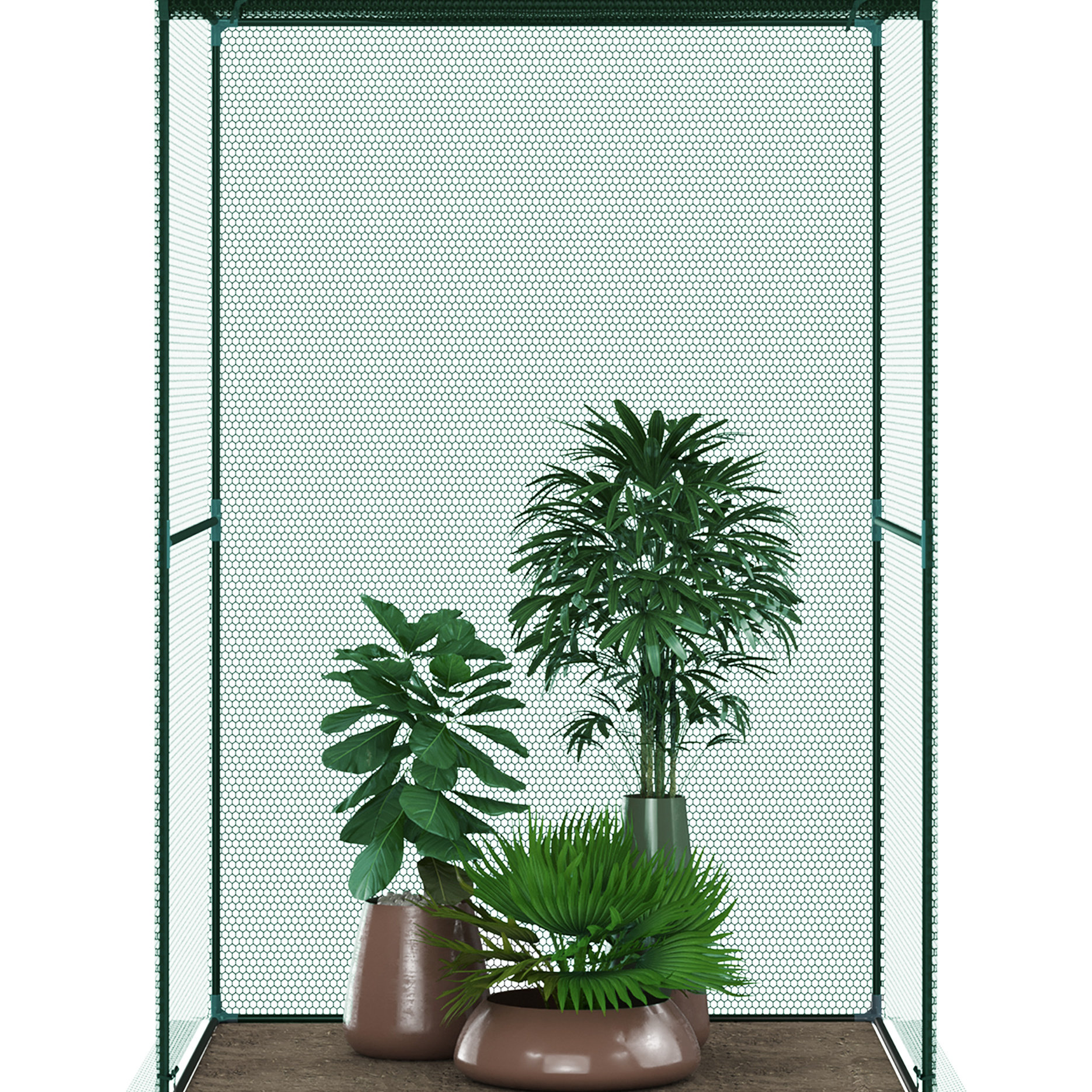 Ebern Designs 4' X Garden Plant Protection Cage, - , Zippered Door ...
