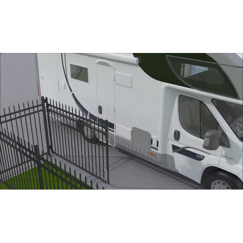 XCEL 60'' H x 48'' W Black Metal Gate & Reviews | Wayfair