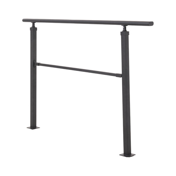 Brayden Studio Carbon Steel Stair Handrail Railing for 2-3 Steps ...