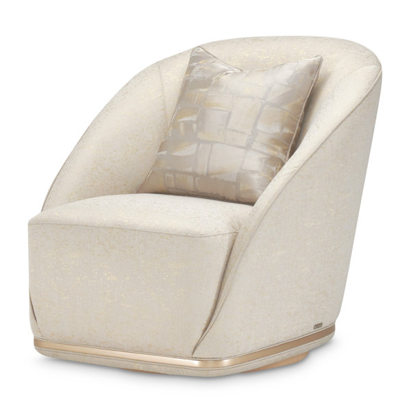 Michael Amini La Rachelle Upholstered Swivel Barrel Chair | Wayfair