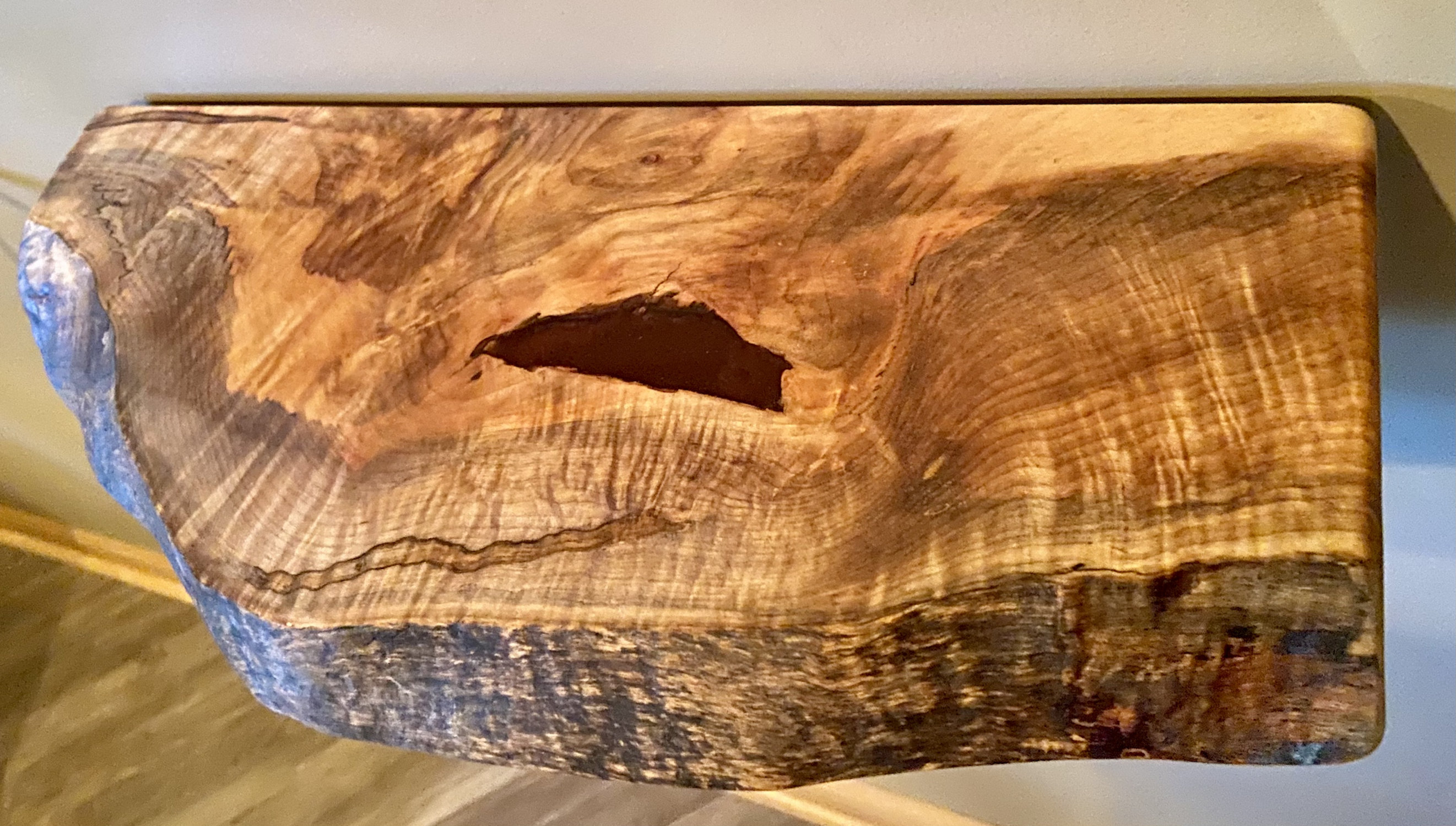 Foundry Select Red Epoxy Small Live Edge Ambrosia Maple Wood Floating ...