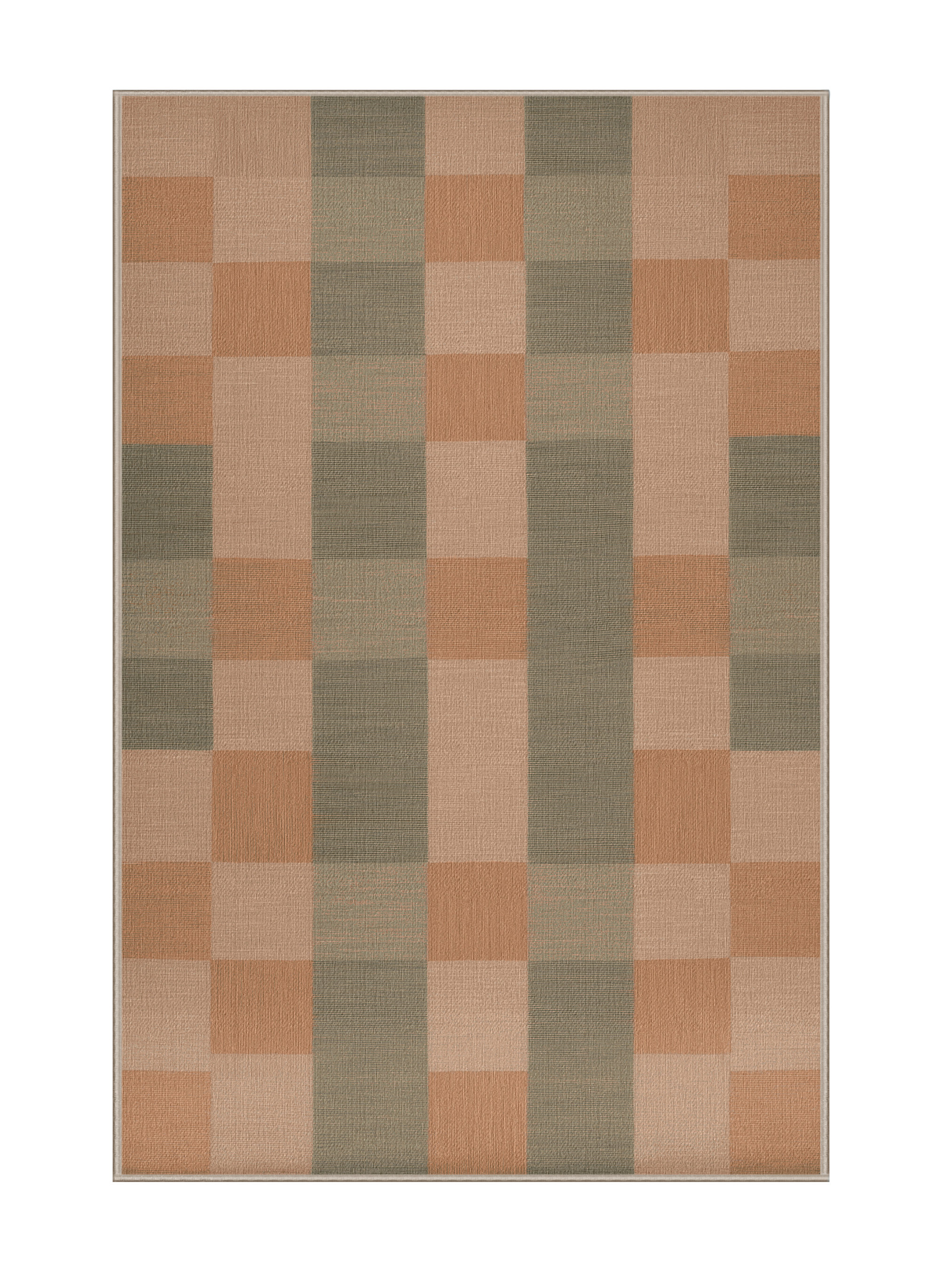 Ophelia & Co. Machine Washable Checkered Brown Area Rug | Wayfair
